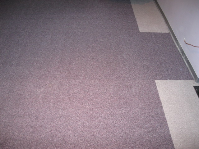 Big carpet Repair where there was big box set - Curlys Carpet Repair